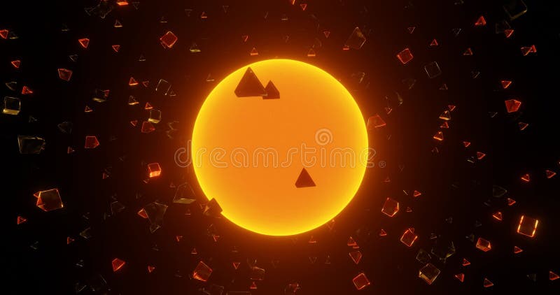 3d Render Abstract of Particles Flying Off a Planet-like Ball Stock ...