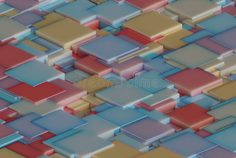 3D Render Abstract Random Color Background Modern Geometric Cube ...