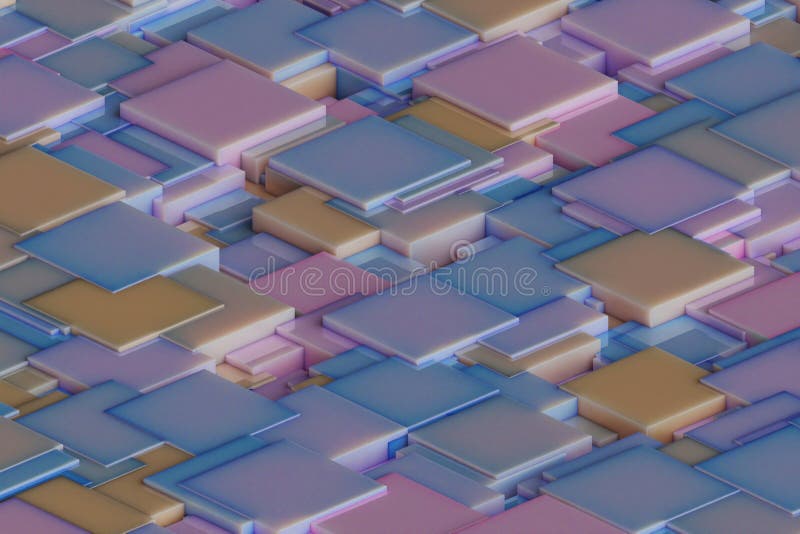 3D Render Abstract Random Color Background Modern Geometric Cube ...