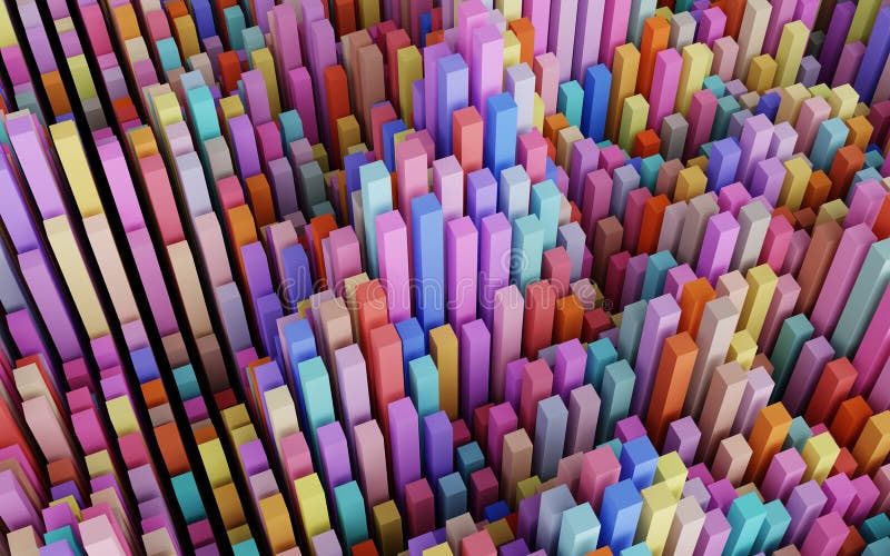 3D Render Abstract Random Color Background Modern Geometric Cube ...