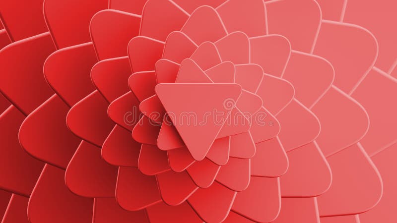 3d Render, Abstract Red Background with Geometric Shapes. Layers of ...