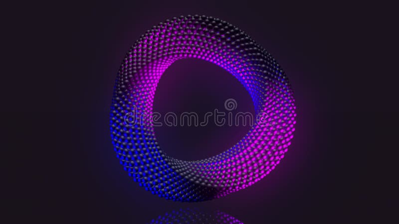 3d Render Abstract Ring Rotating. Moebius Ring Stock Footage - Video of ...
