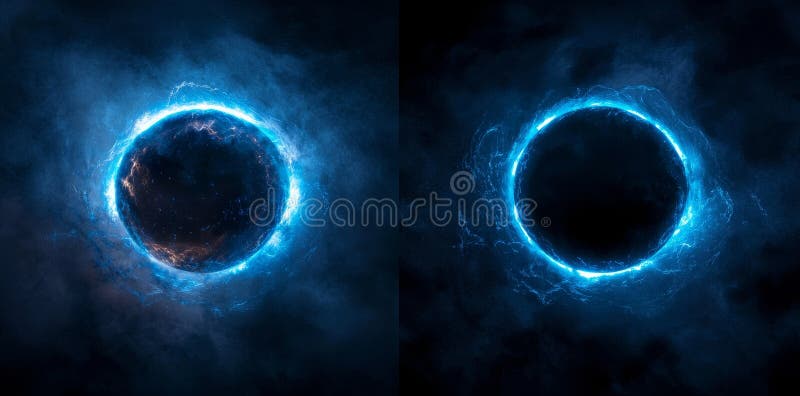 A 3D Render of an Abstract Ring Surrounded by a Plasma Glow, Emitting a ...
