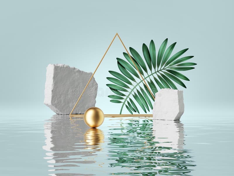 Leaf with reflection stock illustration. Illustration of effects - 302213