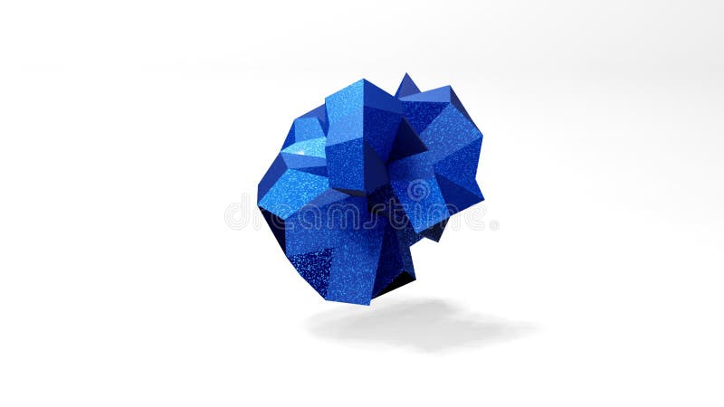 3d Render Abstract Primitive Reflective Geometrical Shape, Explode ...