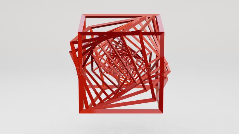 3d Render Abstract Shiny Parallelepiped Animation Loopable Alpha Matte ...