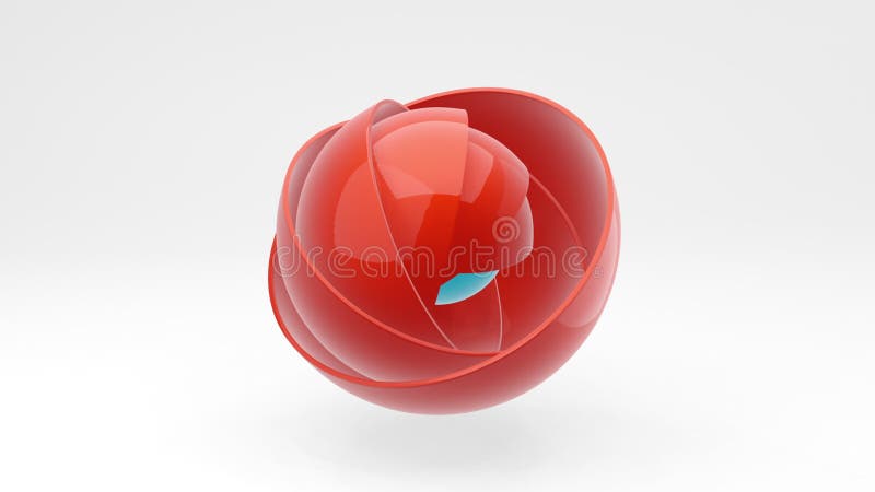 3d Render Abstract Primitive Reflective Geometrical Shape, Explode ...