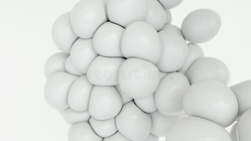 3D Render Abstract Sphere Collisions. Soft Body Dynamics Stock Footage ...