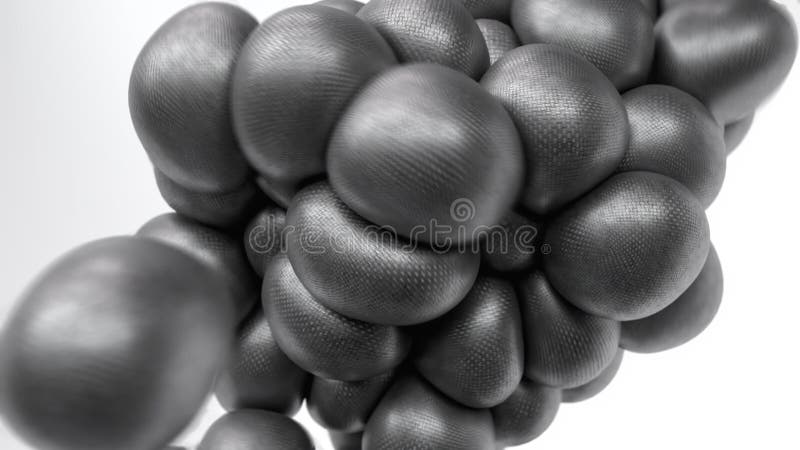 3D Render Abstract Sphere Collisions. Soft Body Dynamics Stock Footage ...
