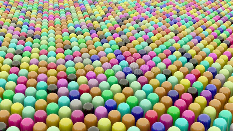 Abstract of Spheres of Different Colors and Sizes Stock Illustration ...