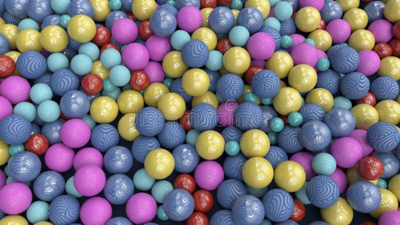 Abstract of Spheres of Different Colors and Sizes Stock Illustration ...