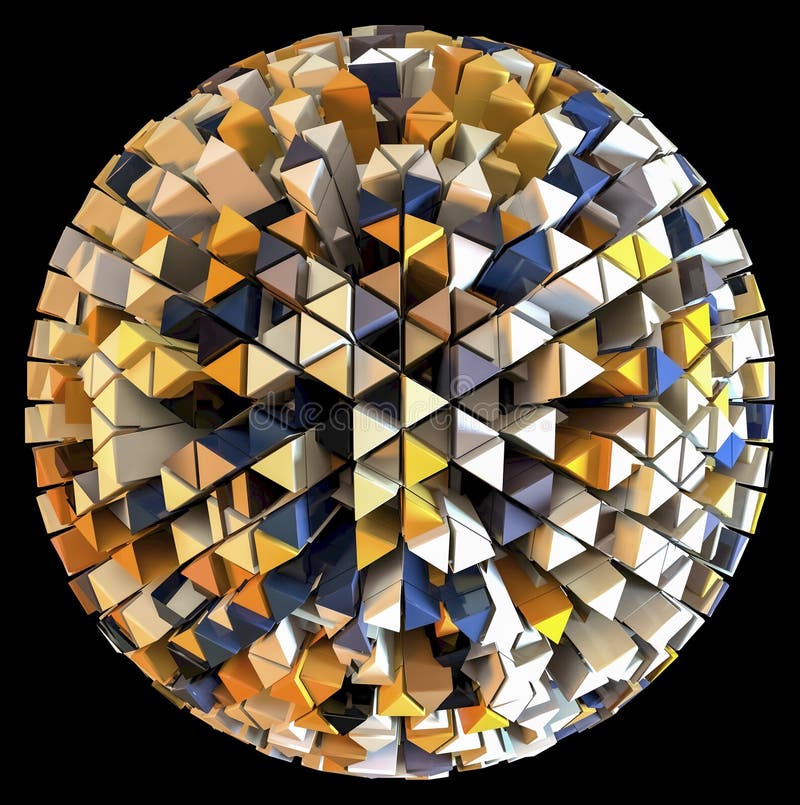 Spherical Shape From Triangles Stock Illustration - Illustration of ...