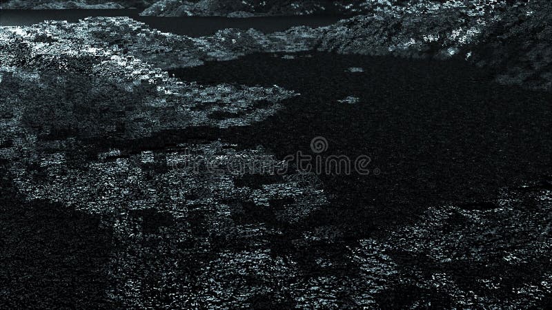 3d Render of Abstract Surface with Black Noise. Computer Generated Ebb ...