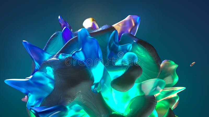 3D Render of Abstract Surreal Elegant Spherical Shape Stock ...