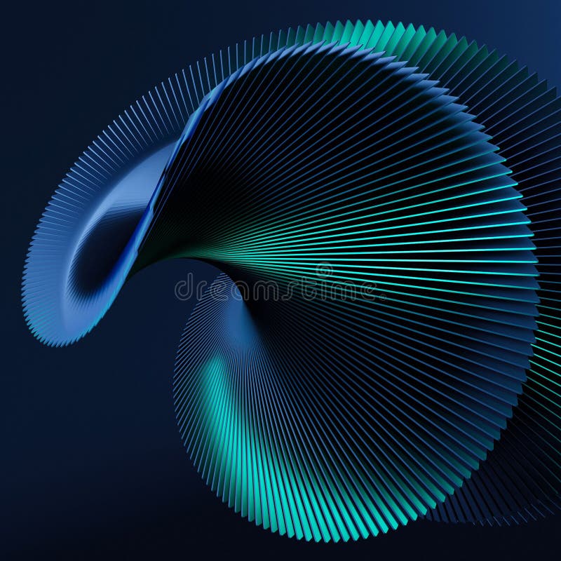3d Render of an Abstract Swirl Pattern with Shiny Blue Ingredient for ...