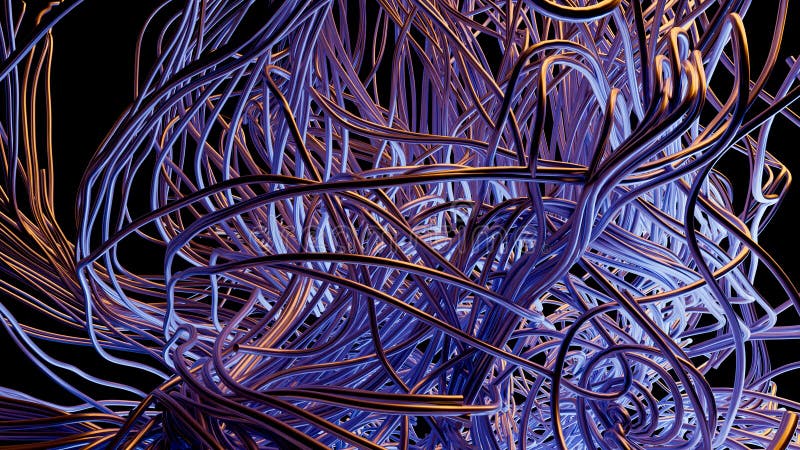 3D Render Abstract Technology Background Which Metal Wire Stock ...