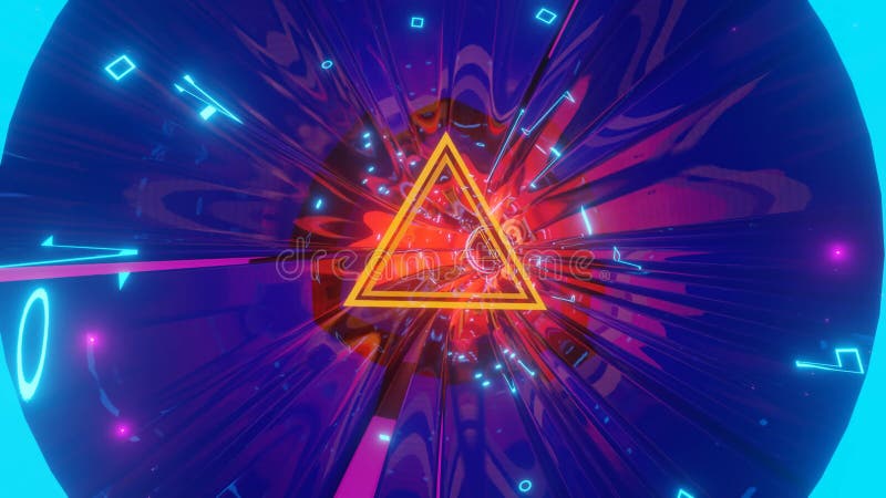 3d Render. Abstract Teleportation Velocity Jump in Cyberspace. Stock ...