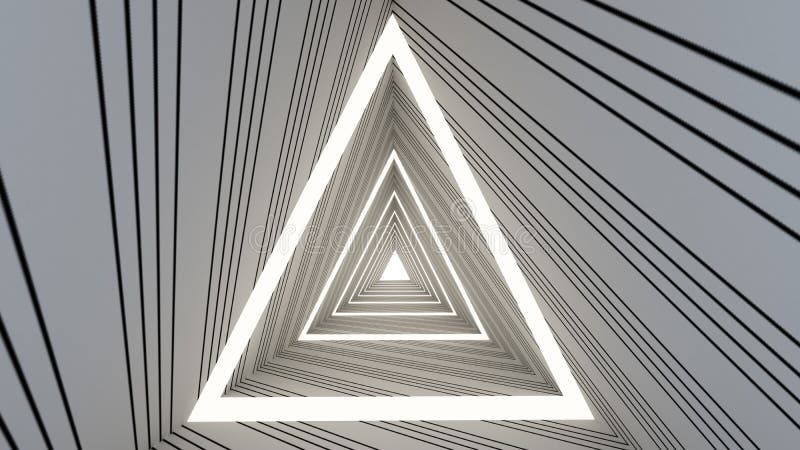 3d Render of Abstract Triangle Shape Stock Illustration - Illustration ...