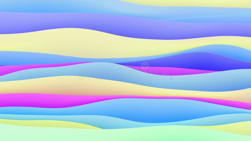 3D Render of Abstract Wavy Colorful Background Stock Video - Video of ...