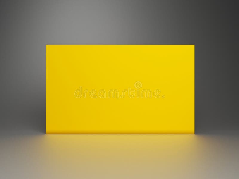 3D Render of Abstract Yellow Composition. Minimal Studio Stock ...