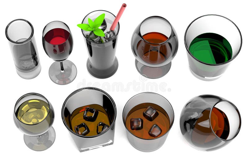 3d render of alcohol drink stock illustration. Illustration of cocktail ...