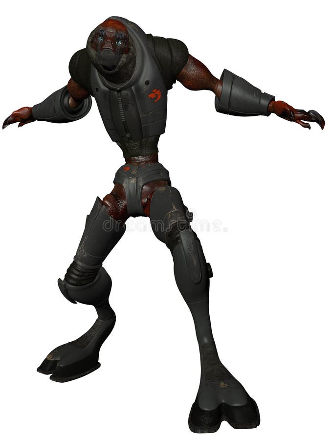 3d Render of a Alien Figure Stock Illustration - Illustration of space ...