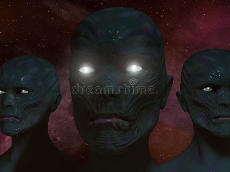 Alien Portrait Illustration Stock Illustration - Illustration of ...