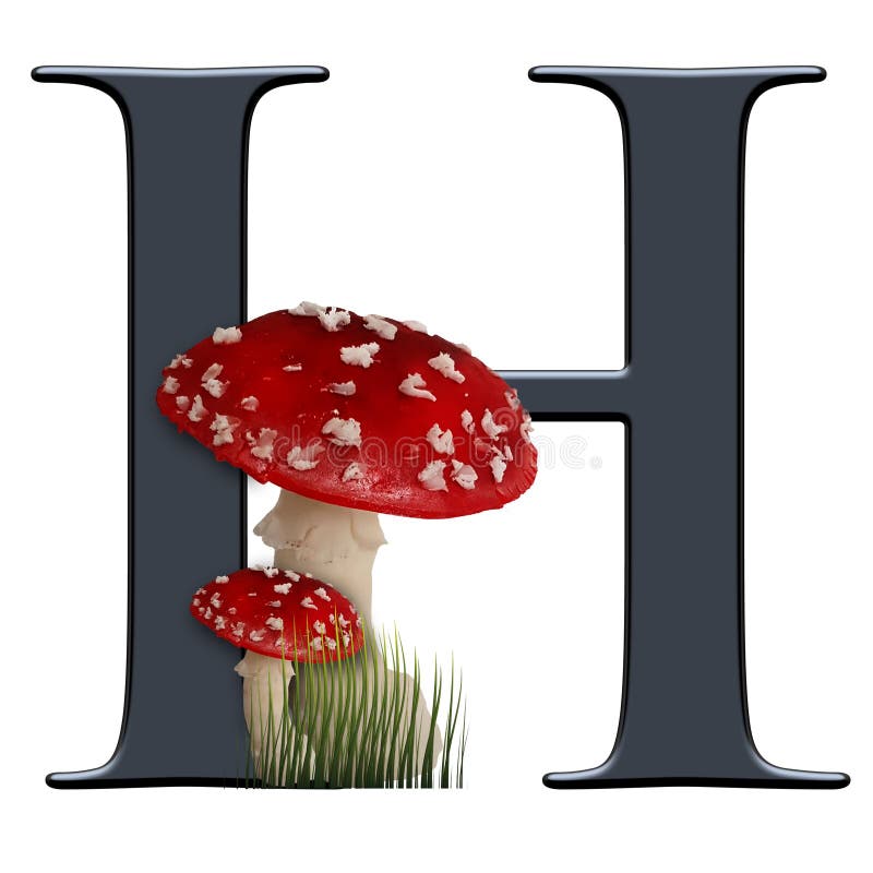 3D Render of Red Toad Alphabet Letter Stock Illustration - Illustration ...