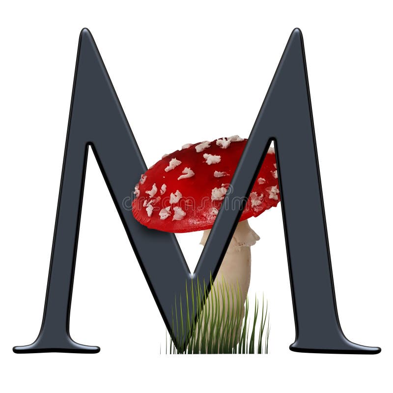 3D Render of Red Toad Alphabet Letter Stock Illustration - Illustration ...