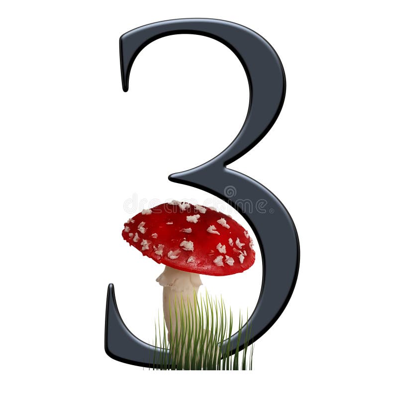 3D Render of Red Toad Number Stock Illustration - Illustration of ...