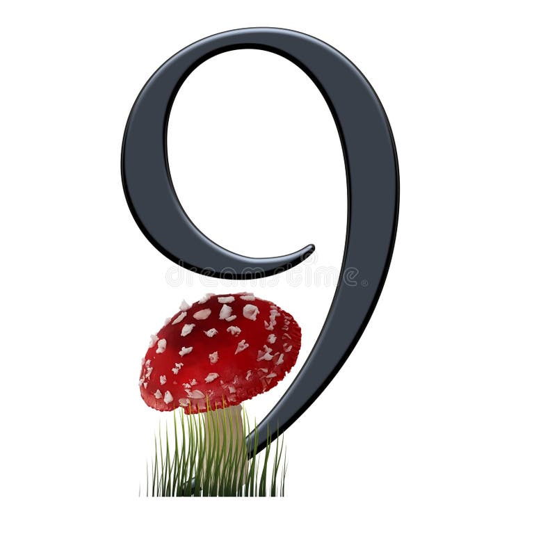 3D Render of Red Toad Number Stock Illustration - Illustration of ...