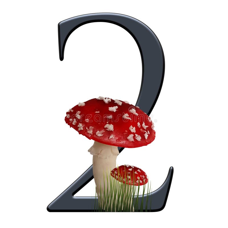 3D Render of Red Toad Number Stock Illustration - Illustration of ...