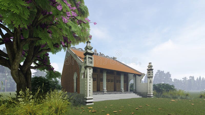 3d Render of Ancient Greek Temple with Columns and Statues. Stock ...