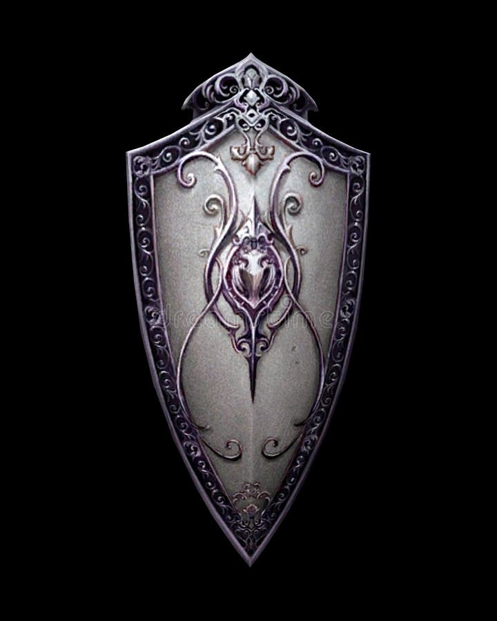 Ancient Shield Weapon for Safety in War Stock Illustration ...