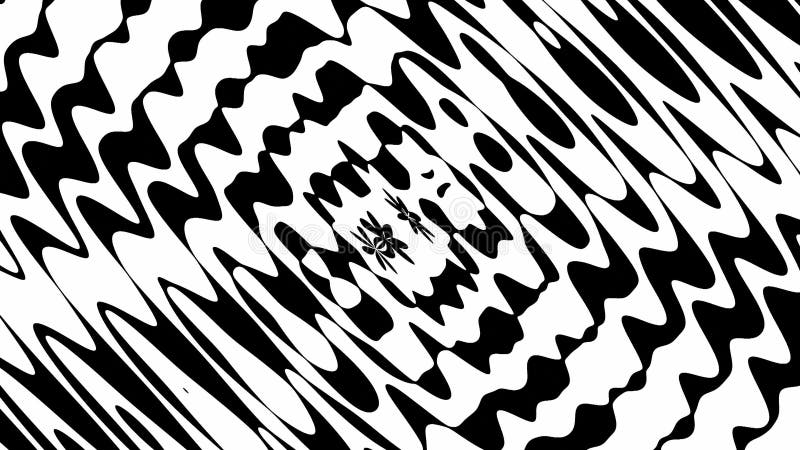 3d Render. Animated Video. Abstract Black and White Video. Curvature ...