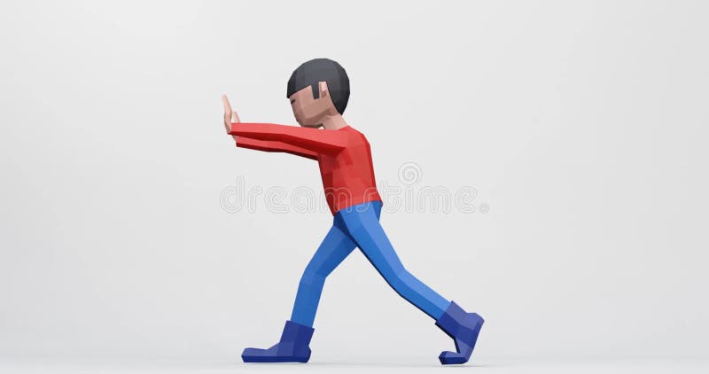 Cartoon Character Man Hand Raising Stock Footage - Video of deal ...