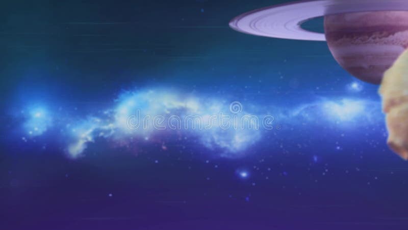 3D Render Animation of Mars, Starry Sky, Milky Way, Nebula and Flying ...