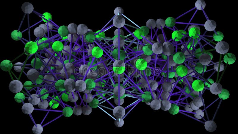 3d Render Animation of Symmetrical Multicolor Complex Octa Shape with ...