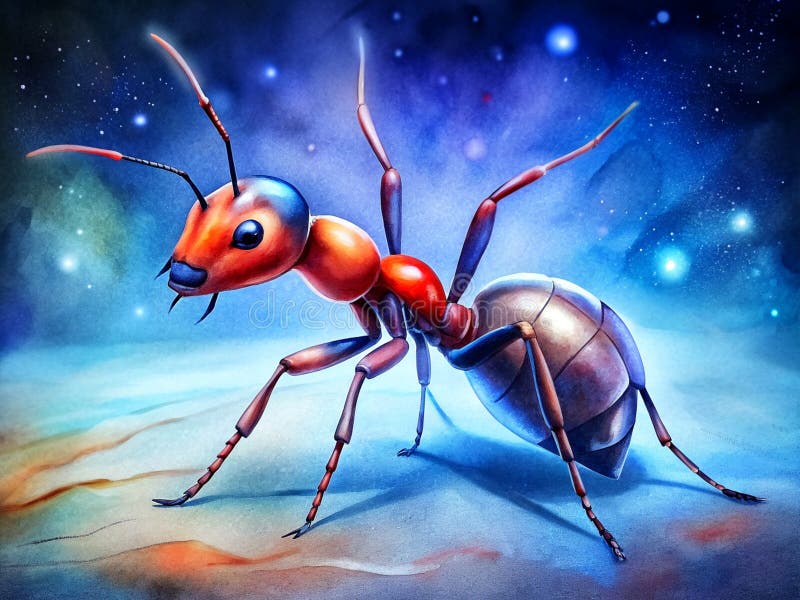 3d Render of an Ant in a Cave. 3d Illustration Generative AI Stock ...