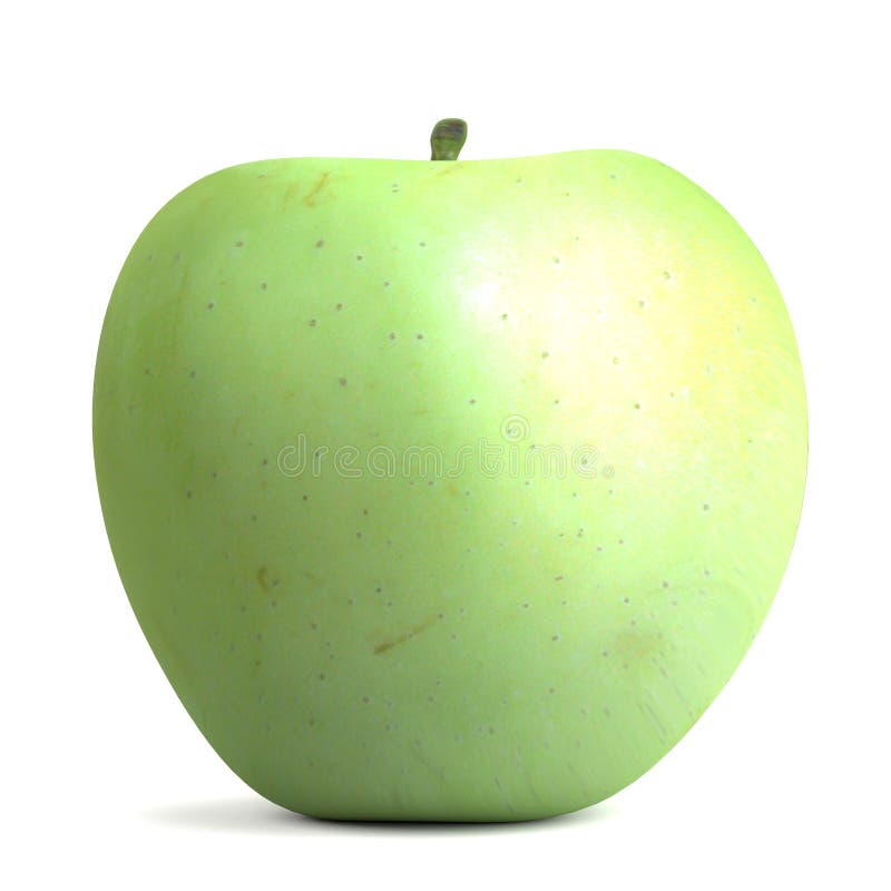 3d Render of Apple Isolated on White Stock Illustration - Illustration ...