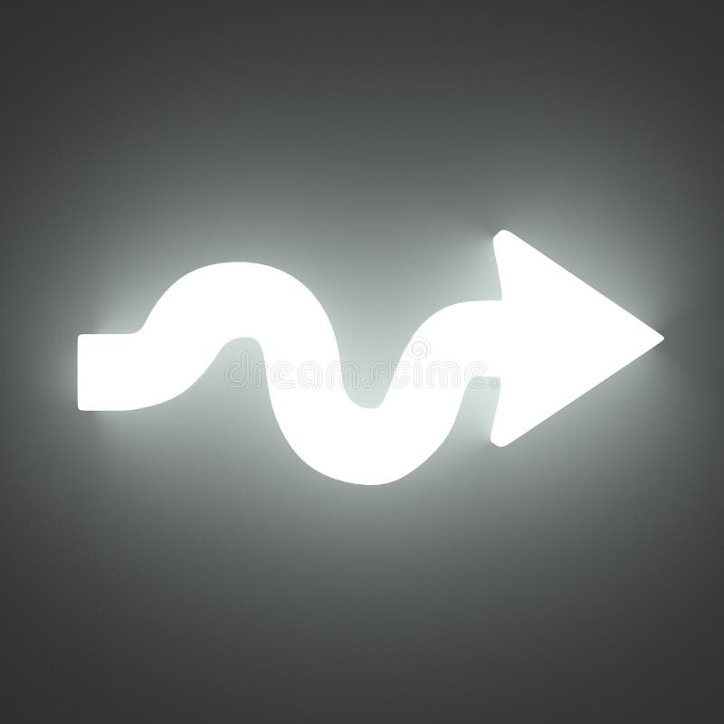 3d render of arrow stock illustration. Illustration of glow - 38807226