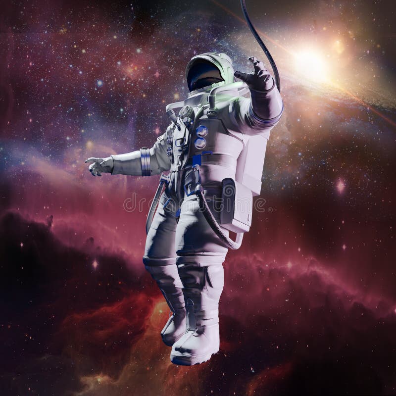 3d Render of Astronaut in Space Stock Illustration - Illustration of ...