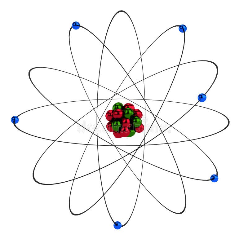 3d render of atom stock illustration. Illustration of render - 36784456