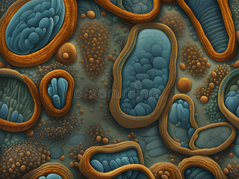 3d render of bacteria cell stock illustration. Illustration of ...
