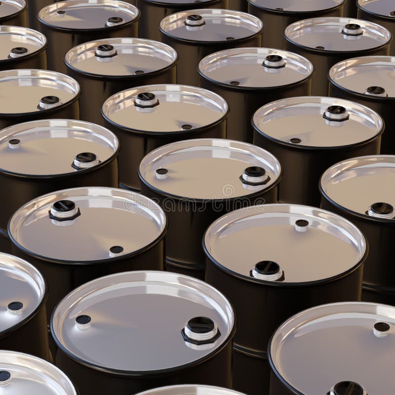 3d Render of Barrels for Oil or Chemical Storage in Warehouse Stock ...