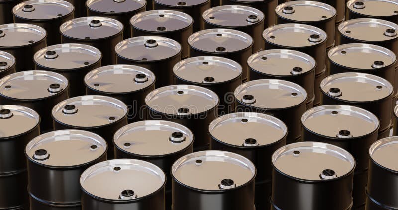 3d Render of Barrels for Oil or Chemical Storage in Warehouse Stock ...