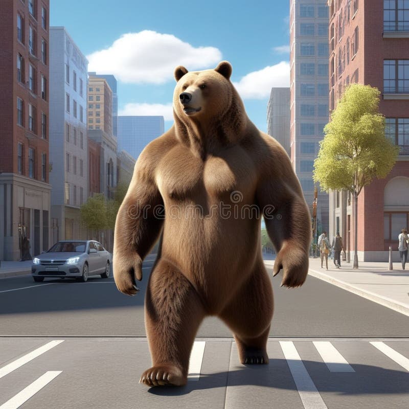 3d Render of Bear Humanoid Ai Generated Stock Illustration ...