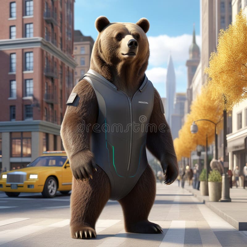 3d Render of Bear Humanoid Ai Generated Stock Illustration ...