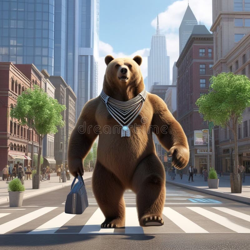 3d Render of Bear Humanoid Ai Generated Stock Illustration ...