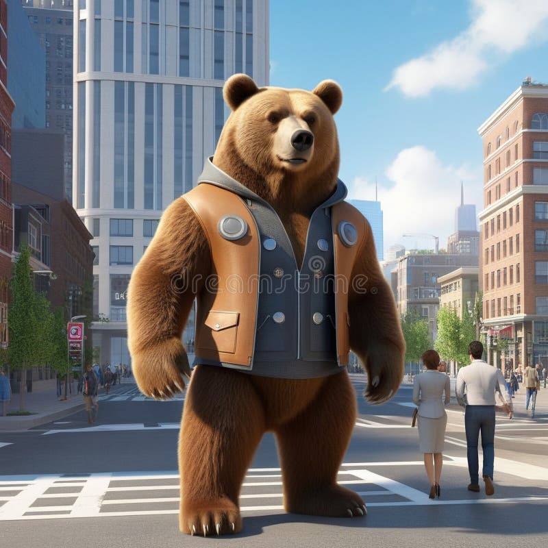 3d Render of Bear Humanoid Ai Generated Stock Illustration ...